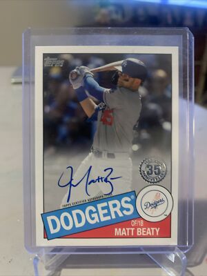 2020 Topps 1985 35th Anniversary Matt Beaty Auto Series 2 #85BA-MBE LA ...