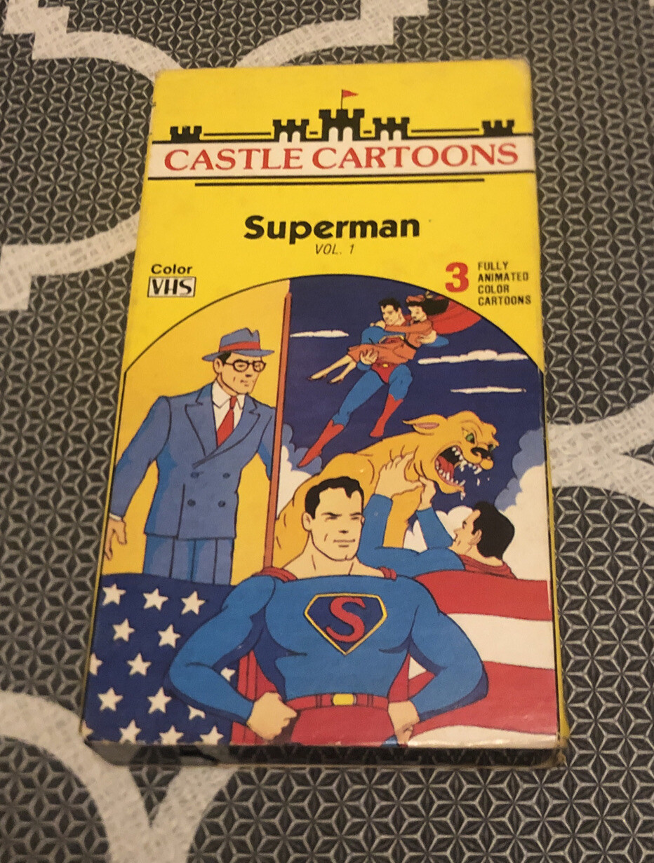 Castle Cartoons (VHS, 1987) Vintage Superman Donald Duck Popeye ...