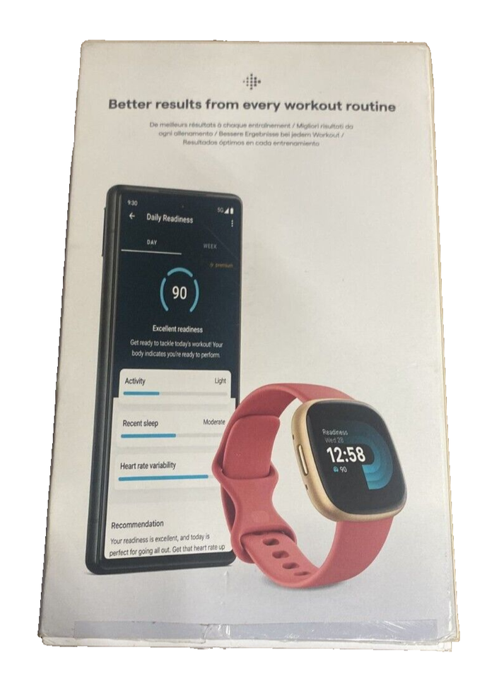 Fitbit - Versa 4 Fitness Smartwatch - Copper Rose FB523RGRW-US / OPEN ...
