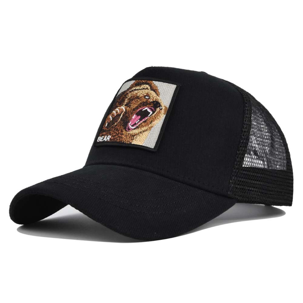 Cool Embroidered Animal Pattern Baseball Cap Adjustable Cotton Du ...
