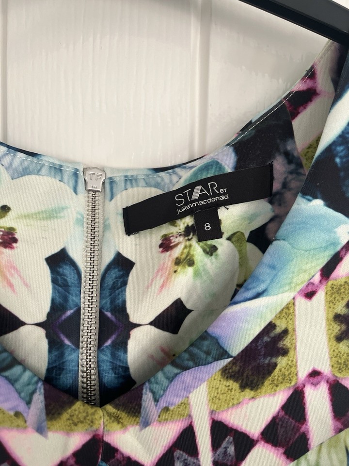 Womens Star by Julien Macdonald Blue & Purple Printed Bodycon Dress ...