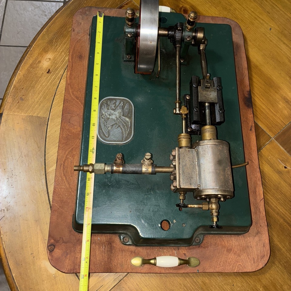 Vintage Horizontal Piston Steam Engine Model 6” Flywheel Handmade | eBay