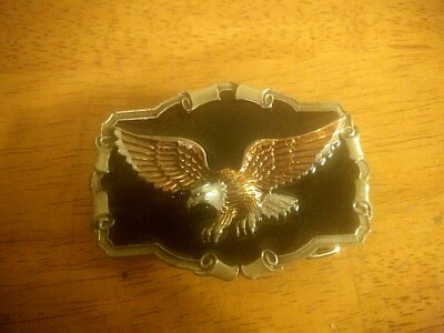 THE GREAT AMERICAN BUCKLE COMPANY ENAMEL EAGLE BELT BUCKLE | eBay