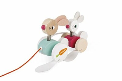 Janod J08207 Wooden Pull-Along Rabbit Family | eBay Australia