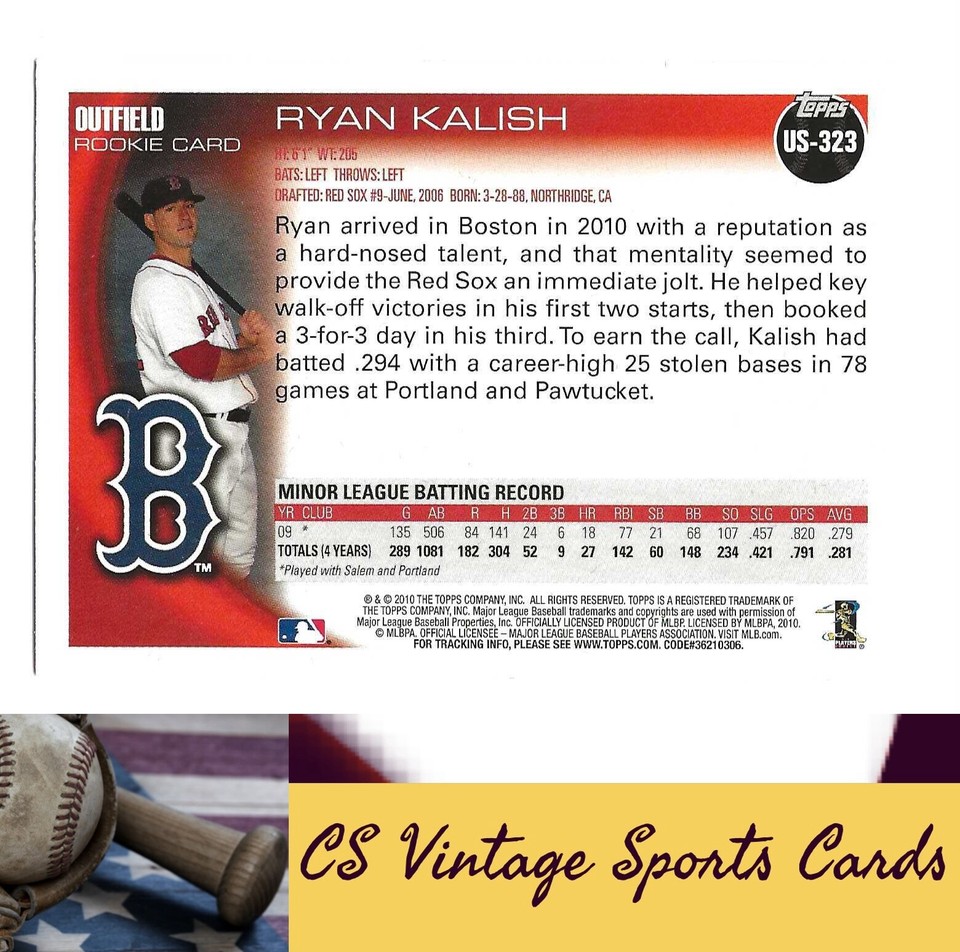 2010 Topps Update #US-323 Ryan Kalish | eBay
