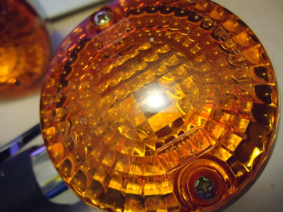 50R-000624 3 Bullet Shape Lights Included Good Condition Harley Style ...