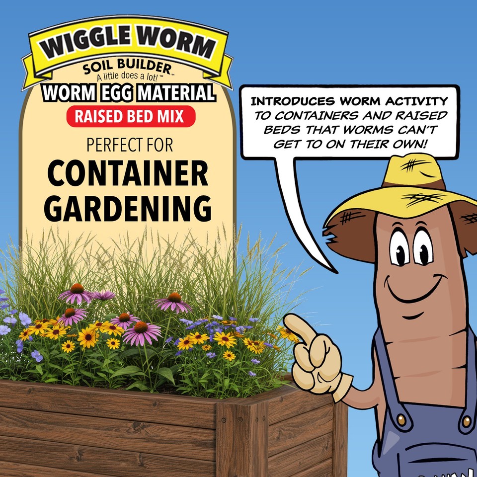 Wiggle Worm Raised Bed Mix with Worm Egg Material and Worm Castings ...