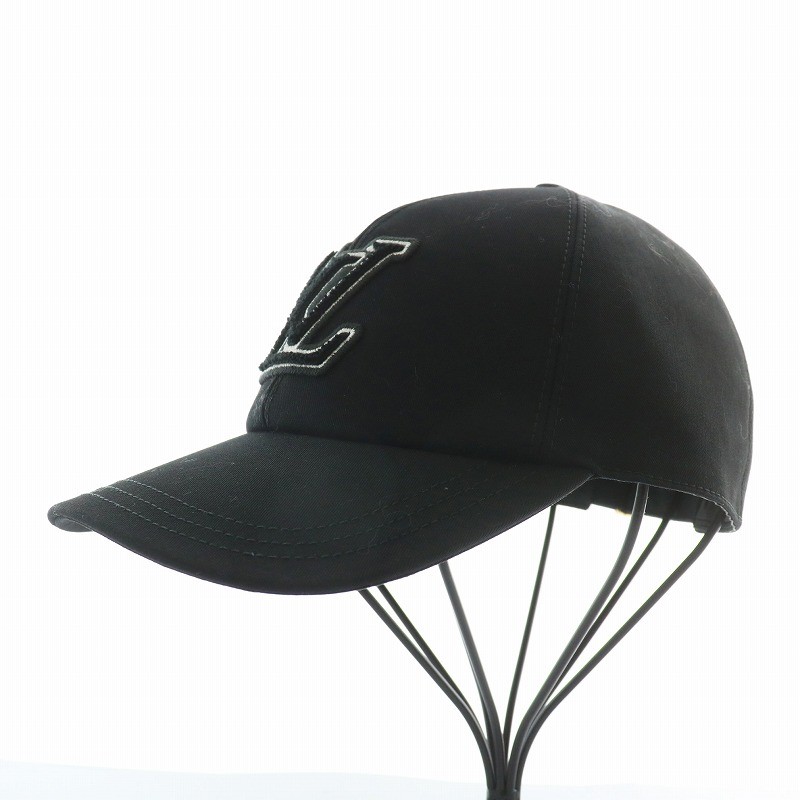 【Hat】LOUIS VUITTON Women's Black Canvas Cap with Signature LV Logo | eBay