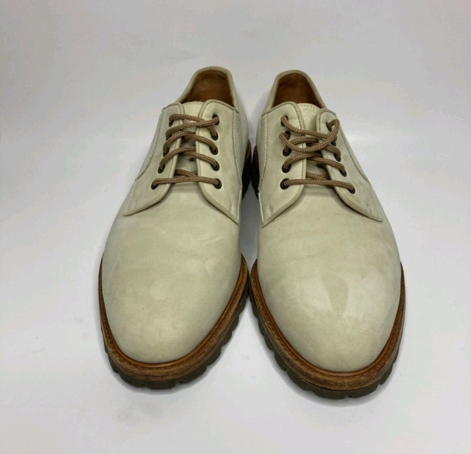 Salvatore Ferragamo Studio Shoes US 9 D Men's Derby Nubuck Biege Shoes ...