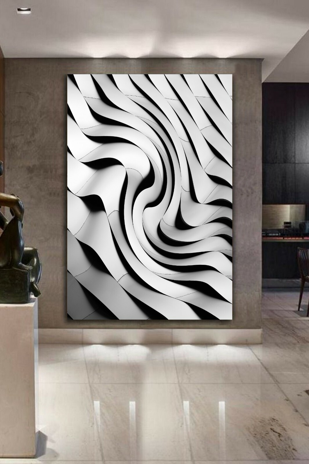 Wandbild Schwarz Weiss