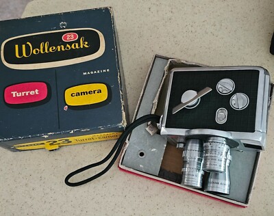 Vintage Wollensak Eight Model 23 Three Rotating Lens Movie Film Camera ...