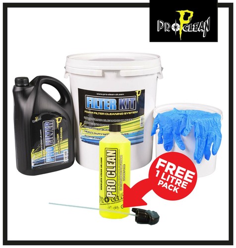 NEW PRO CLEAN AIR FILTER CLEANING KIT PLUS PRO CLEAN MOTOCROSS ENDURO ...