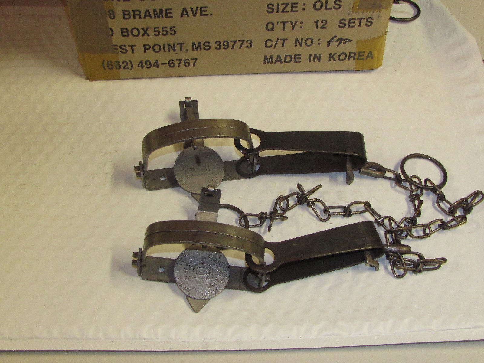 2 Duke # 0 Long Spring Foothold Traps Mink Muskrat Gopher Trap 0300 NEW ...