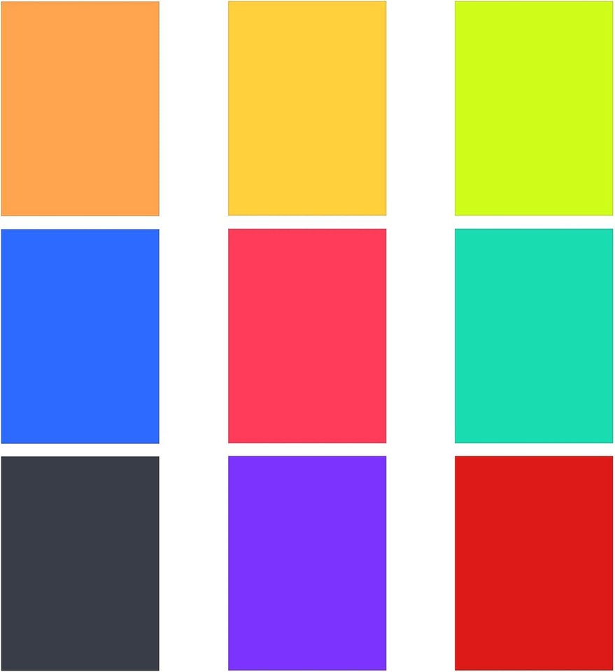 Lystaii 9pcs Gel Light Filter Color Correction Colored Overlays ...