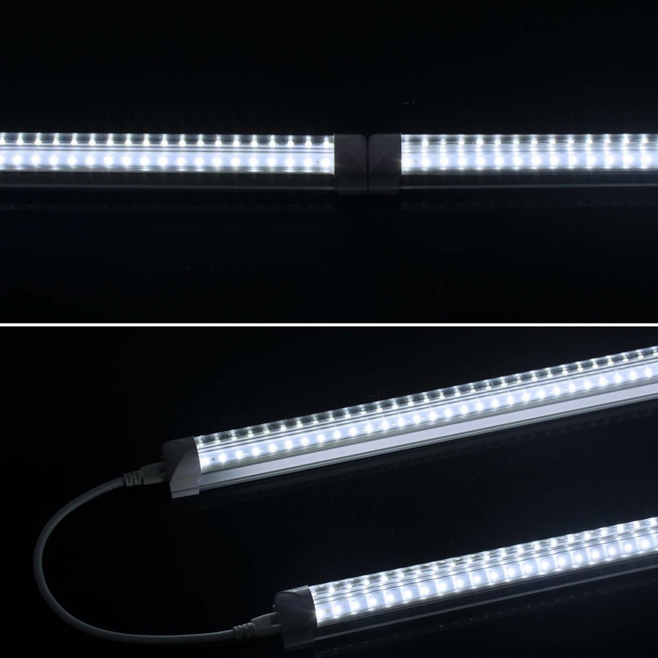 8 Pack T8 6FT LED Shop Light Fixtures 54W 6 Foot LED Tube Light Bulb ...