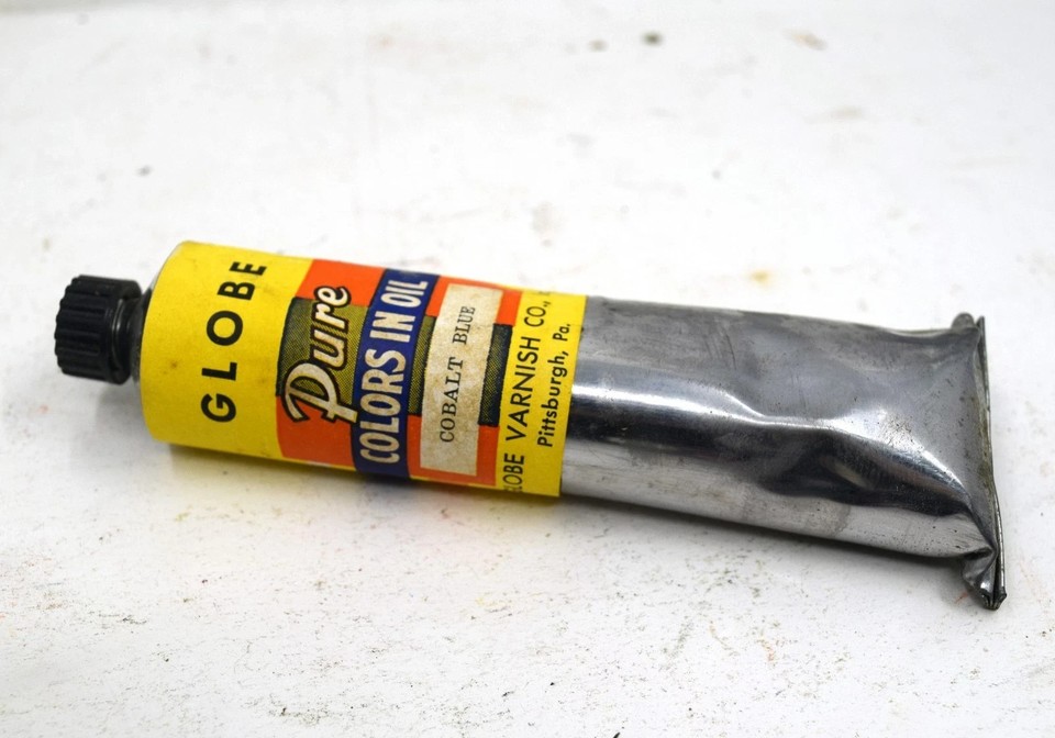 Cobalt Blue Oil Paint LOT - "Globe" brand - ANTIQUE American Paint! | eBay