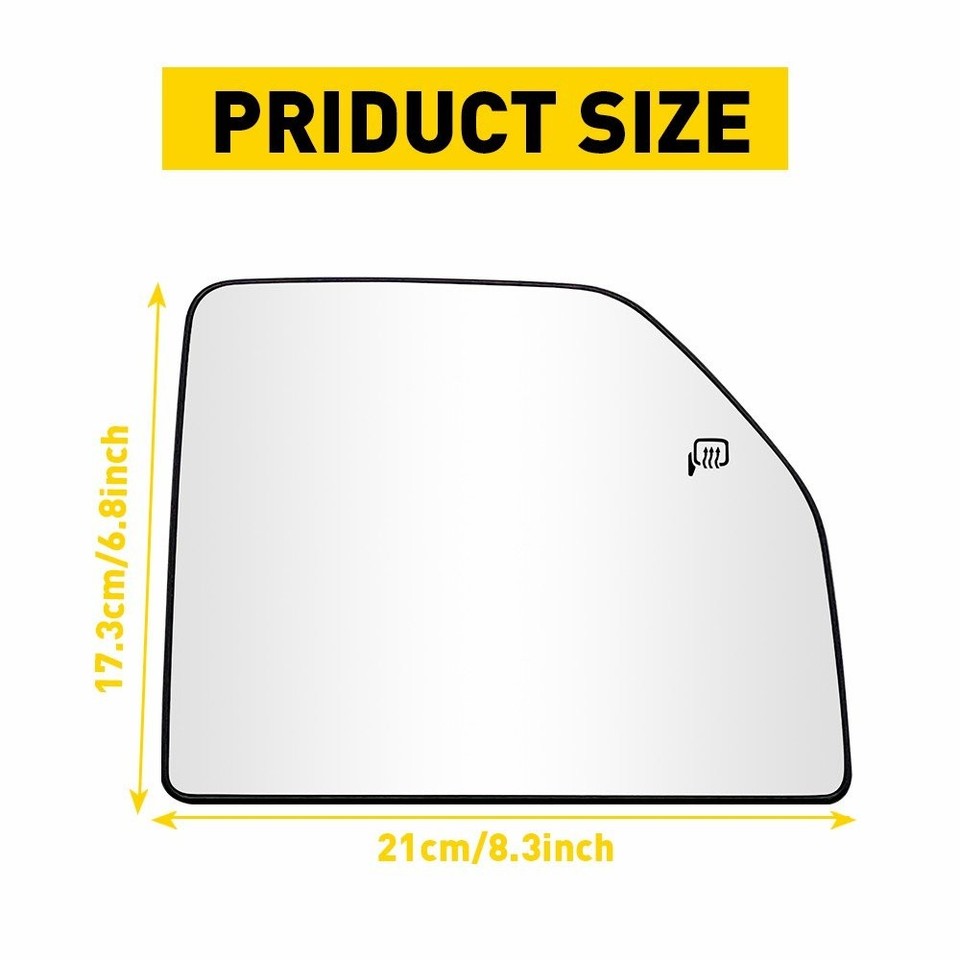 HD Mirror Glass Heated Upper Passenger Right for 2015-20 Ford F150 ...