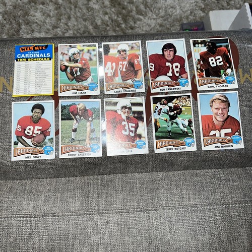 🔥1975 Topps Football #510 Jim Hart Cardinals 10 Card Team Set W ...
