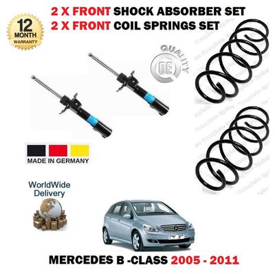 FOR MERCEDES B180 B200 CDI 2005-> 2x FRONT SHOCK ABSORBER + 2 COIL ...