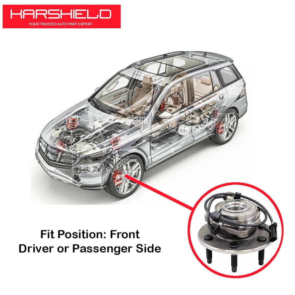 513270 Front Left Right Wheel Bearing Hub Assembly 2007-2011 Dodge ...