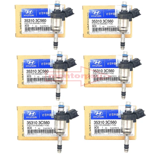 6x Fuel injector For Hyundai Genesis Santa Fe Azera Kia K900 Sedona ...