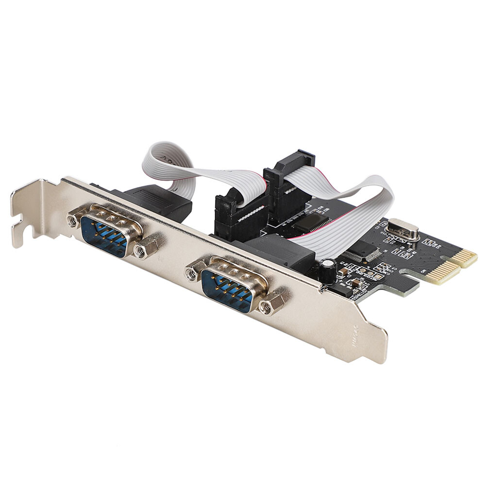 PCI-E PCI Express To Dual Serial DB9 RS232 2 Port Controller Adapter ...
