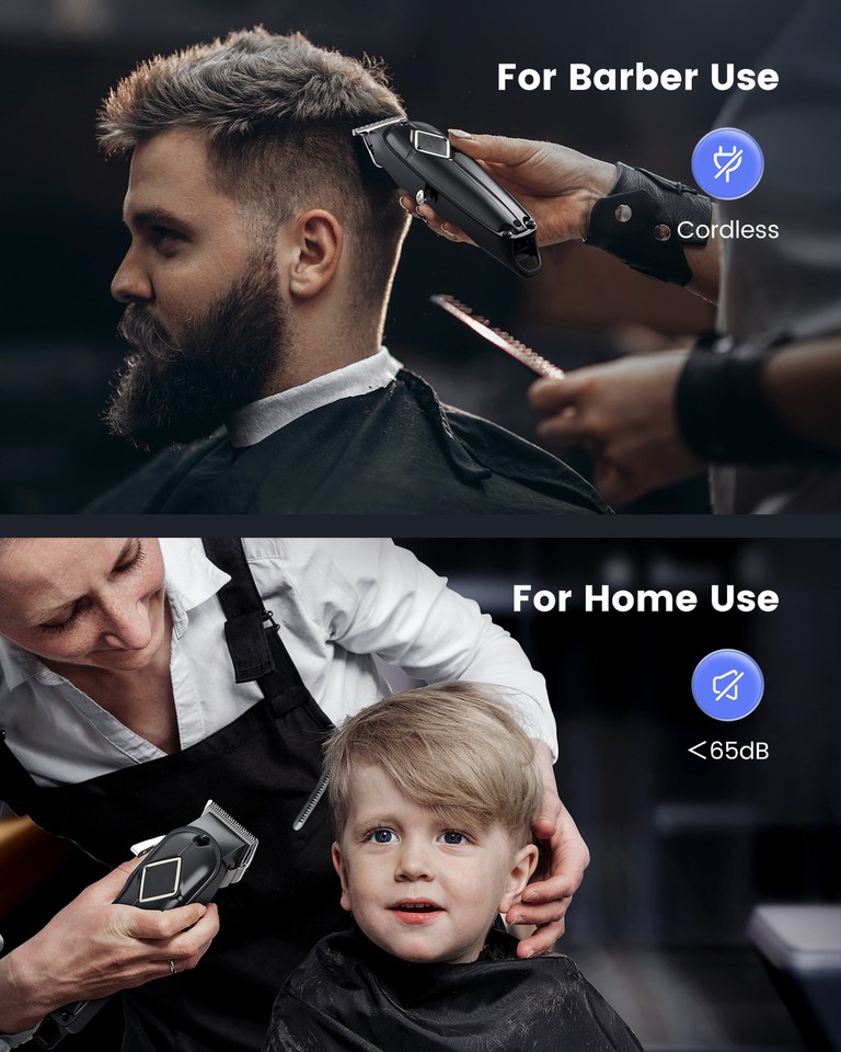 Cordless Hair Cutting Kit Hair Clippers for Men Professional Barber ...