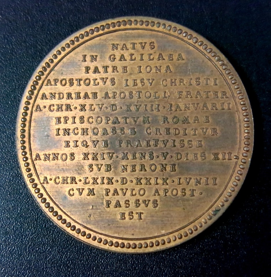 Vatican Medal. Pope SIMON PETRUS APOSTOLOR Saint Peter 45 AD–69 AD. | eBay