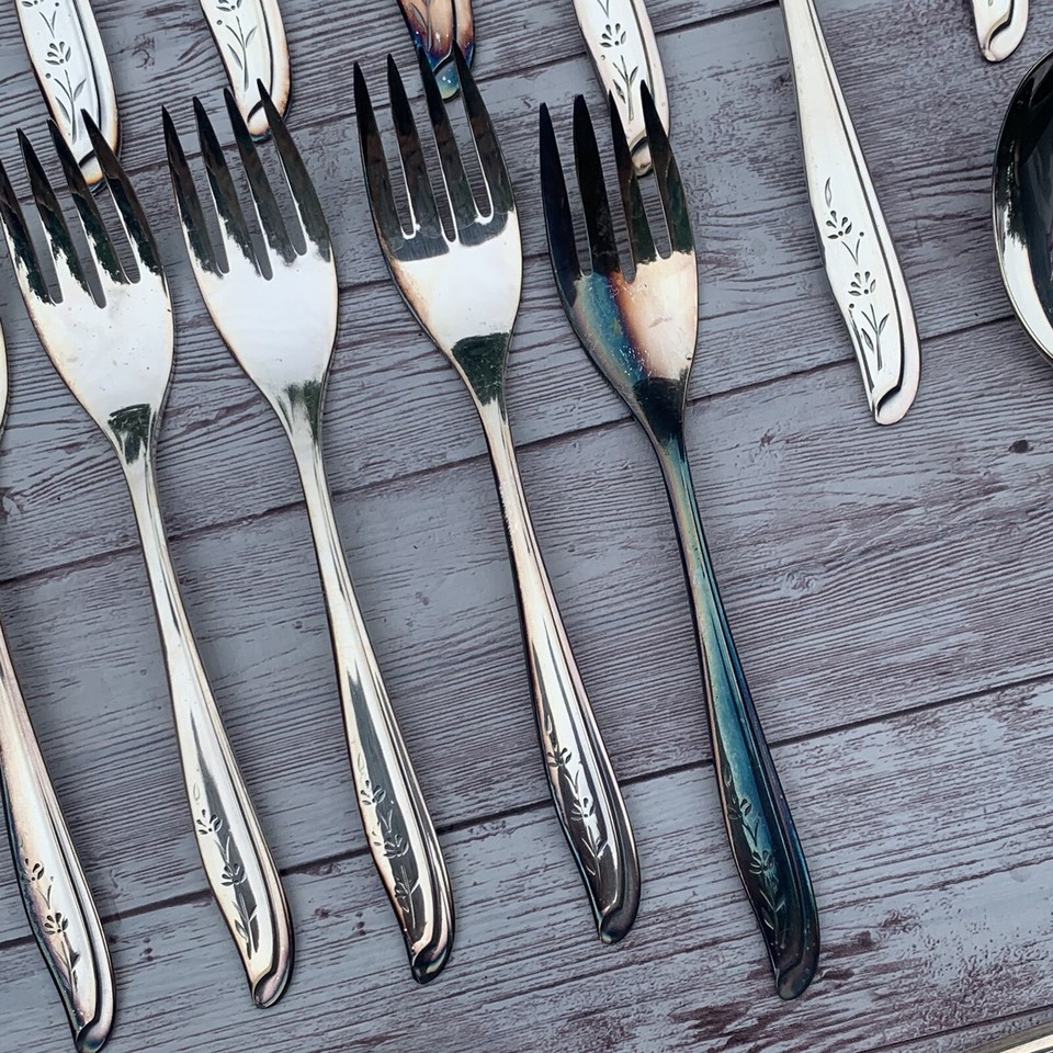 Meridian Silver Plate Co. CT USA Supreme 42 Piece Set Petal Lane ...