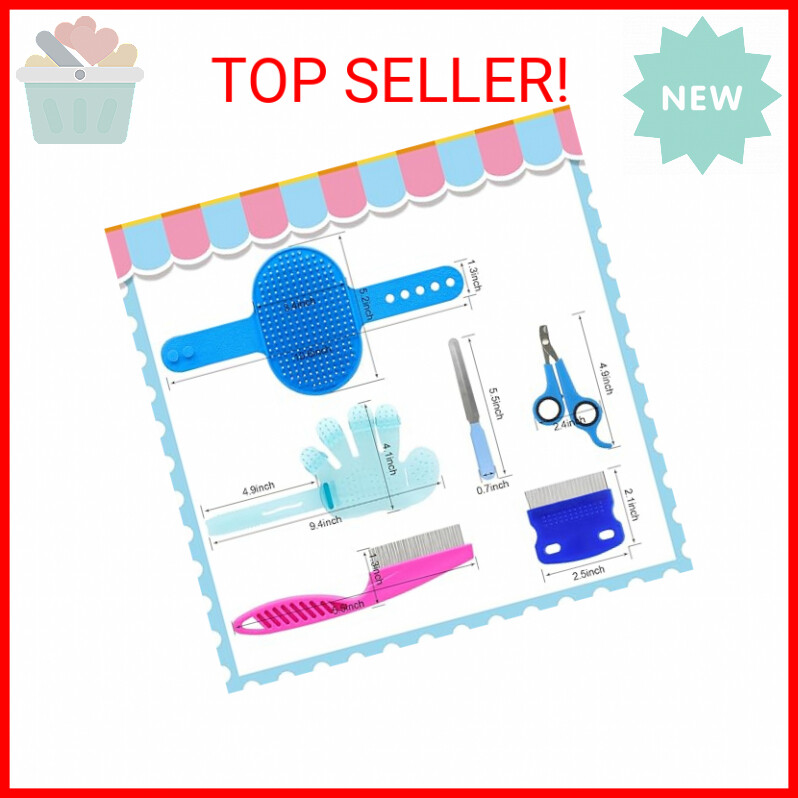 Rabbit Grooming Kit, Rabbit Brush for Shedding with Bunny Nail Clipper ...