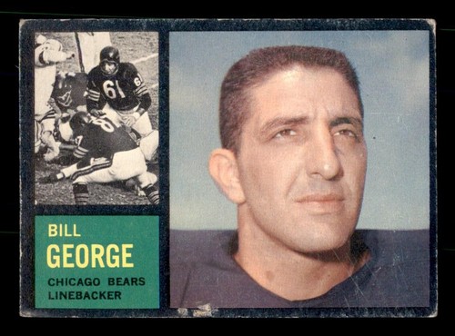 1962 Topps Football #22 Bill George VG *e1 | eBay