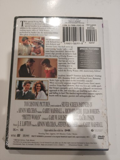 Pretty Woman Movie DVD 10th Anniversary Edition New Sealed 717951007797 ...