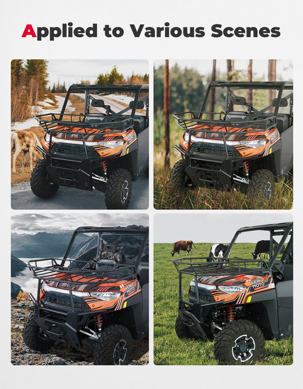 KEMIMOTO Front Storage Hood Rack For Polaris Ranger XP 1000/ Crew 2018 ...