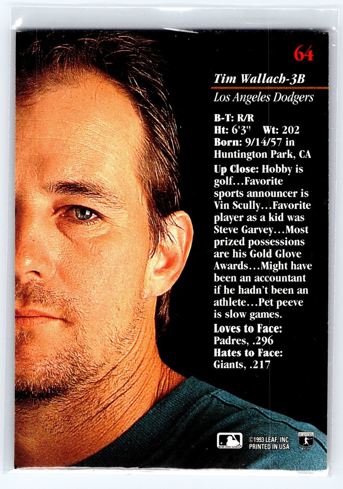 1993 Studio #64 Tim Wallach | eBay
