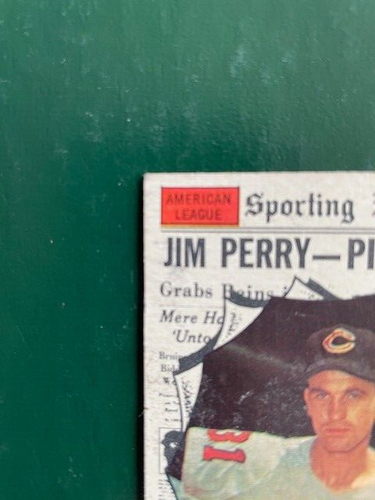 Jim Perry Topps 1961 #584, Sporting News All-Star High Number | eBay