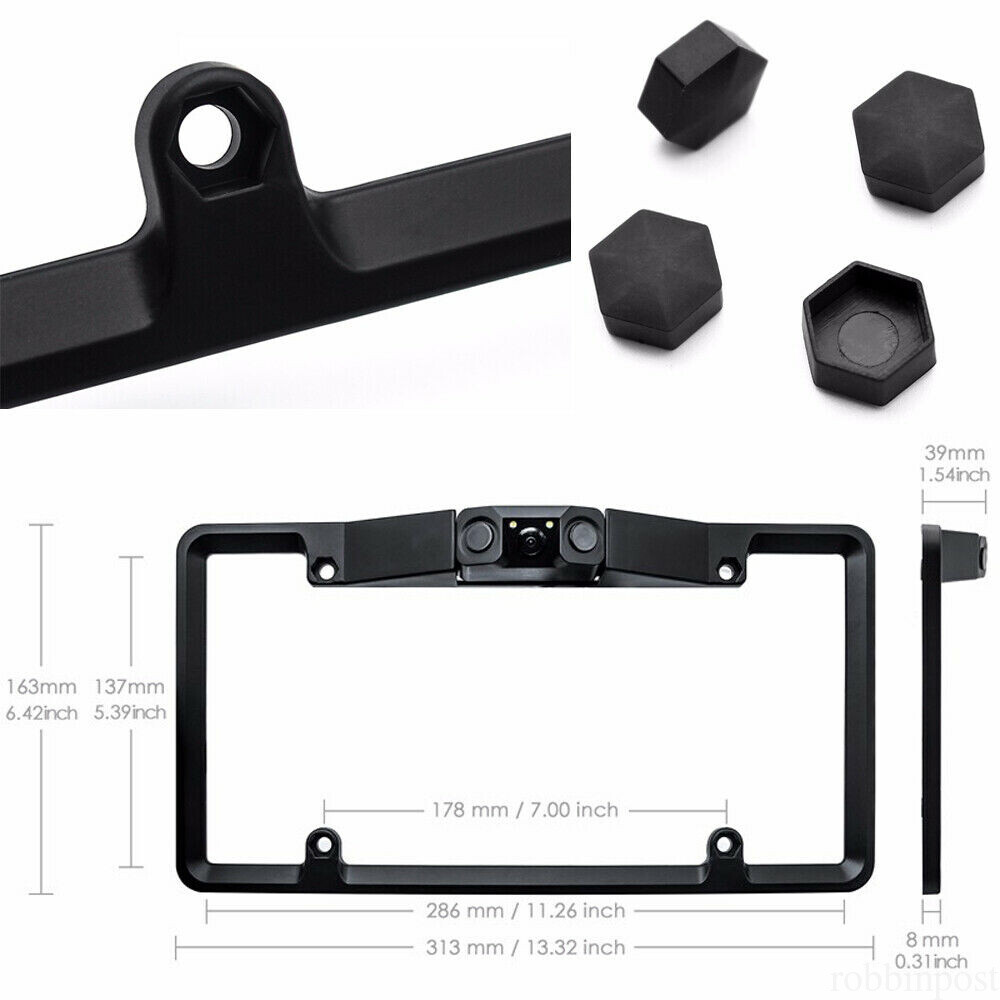 Car License Plate Frame Backup Camera Radar Sensor Reverse Rear View ...