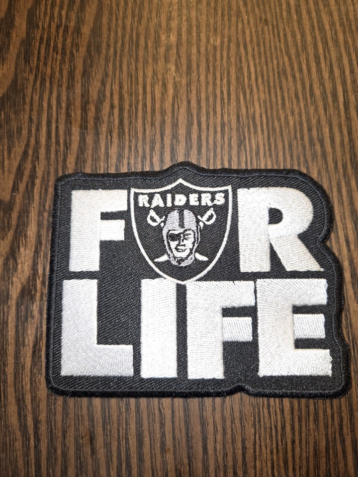 Las Vegas Raiders For Life Shield Patch Embroidered Iron (Bundle Of 2 ...