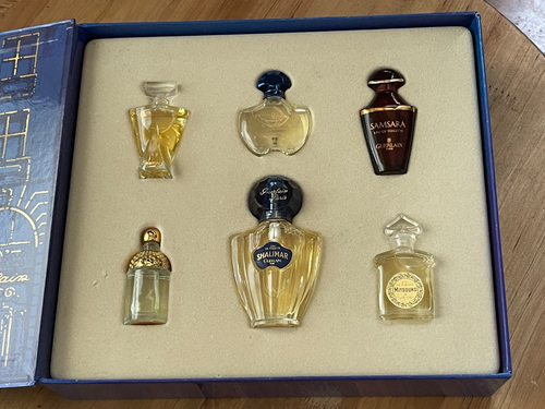 Guerlain Miniature Collection 6 Piece Glass Perfume Bottles Set *NEW ...