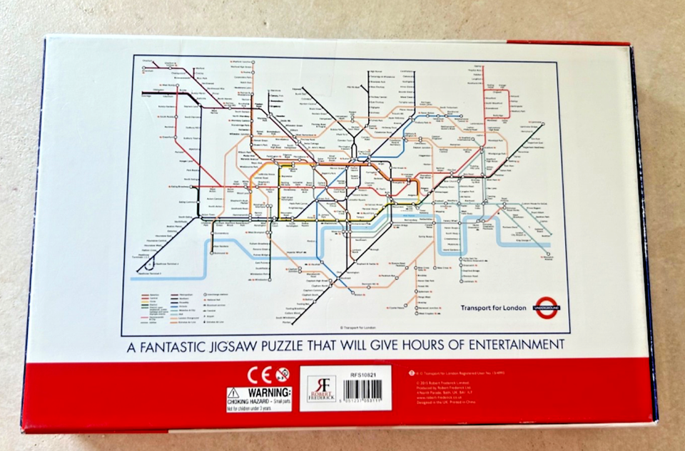 LONDON UNDERGROUND MAP 1000 PIECE JIGSAW PUZZLE - 750 X 500 MM (A ...