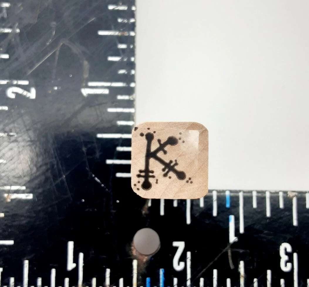 Rubber Stamp Letter K