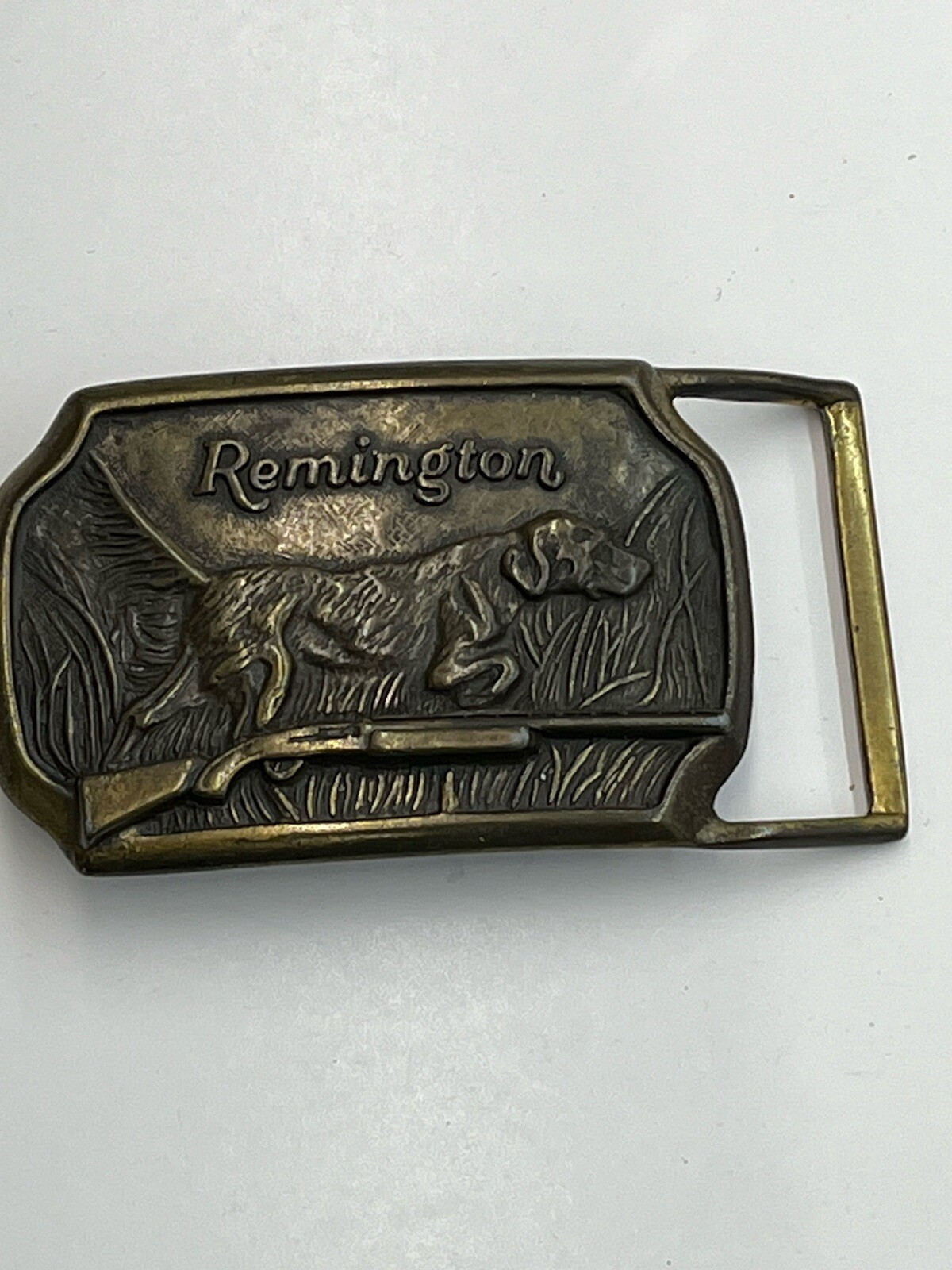 VINTAGE 1974 REMINGTON ARMS CO. DOG RIFLE SOLID BRASS… - Gem