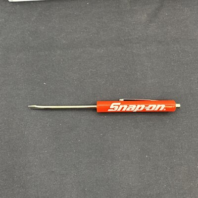 5 NEW RED Snap-on Tools Flat Tip Pocket Screwdrivers w/Clip & Magnetic ...