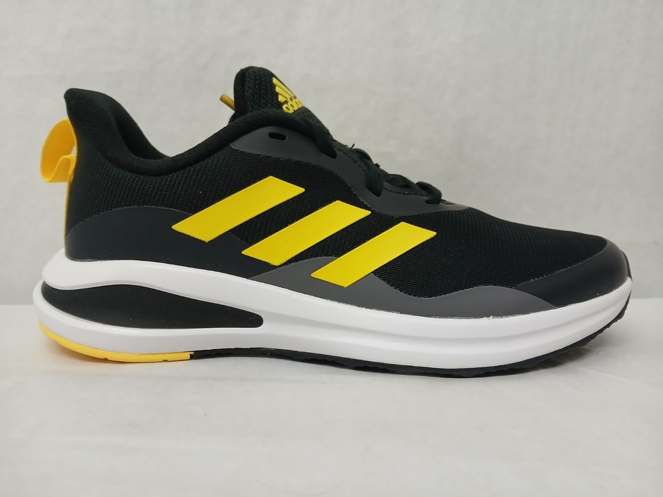 Adidas Kids FortaRun K Casual Athletic Shoes GX7142 Black Yellow White ...