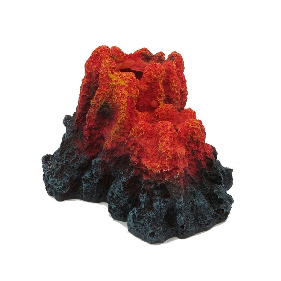 Aquarium Decor Bubbler Volcano Fish Tank Accessories Decorations | eBay ...
