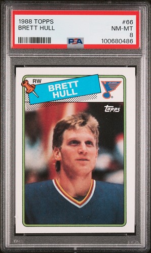 1988 TOPPS #66 BRETT HULL ROOKIE RC PSA 8 | eBay
