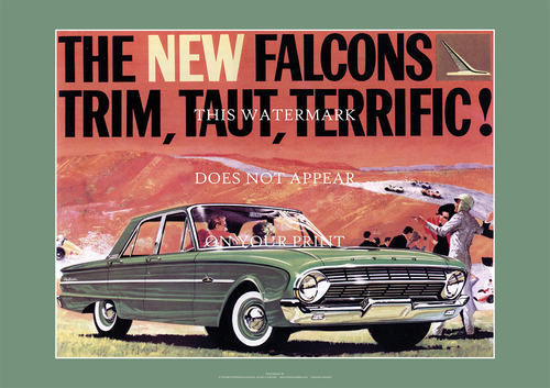 Ford Falcon XL Art Print – Trim Taut Terrific Advert – 2 sizes Poster ...