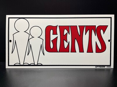 Styrox DS06 - GENTS door sign 190 x 95mm | eBay Australia