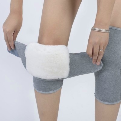 Sheepskin Wool Thermal Knee Joints Warmers Flexible Winter Pads ...