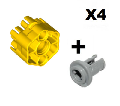 Lego ® Lot 4 Lanceur Missile Yellow Weapon Shooter Rapid Cannon 18588 ...