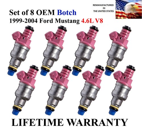 UPGRADED Genuine Bosch 8X Fuel Injectors For 2001 Ford Mustang GT 4.6L ...